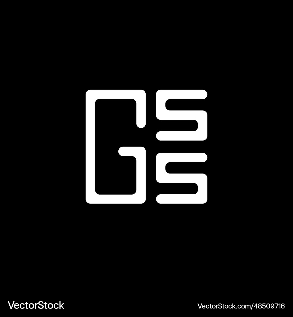 Gss letter logo design simple and modern Vector Image