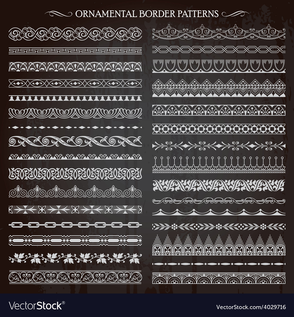Ornamental border patterns Royalty Free Vector Image