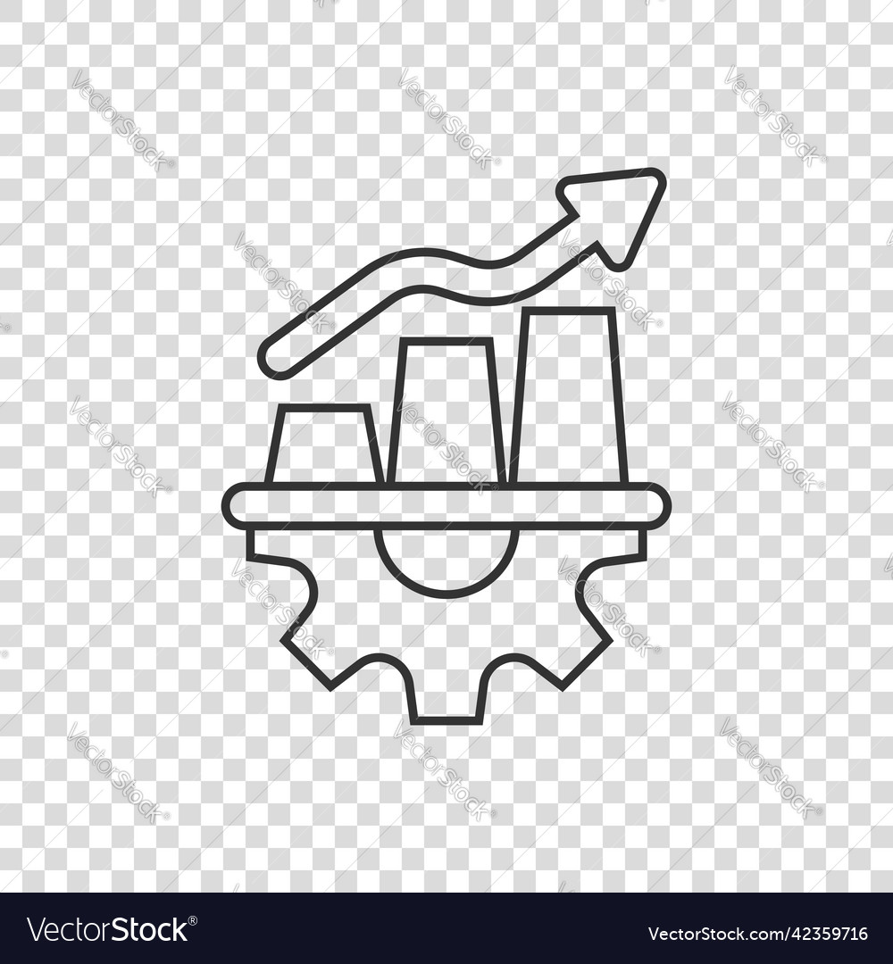 Productivity icon in flat style process strategy Vector Image