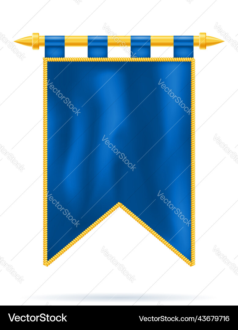 Royal flag realistic template empty blank stock Vector Image