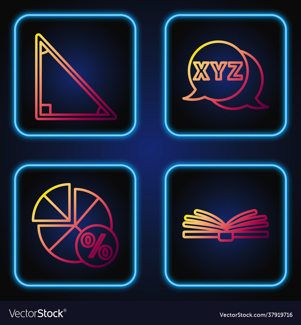 Set Line Mobile Calculator Interface Equation Vector Image