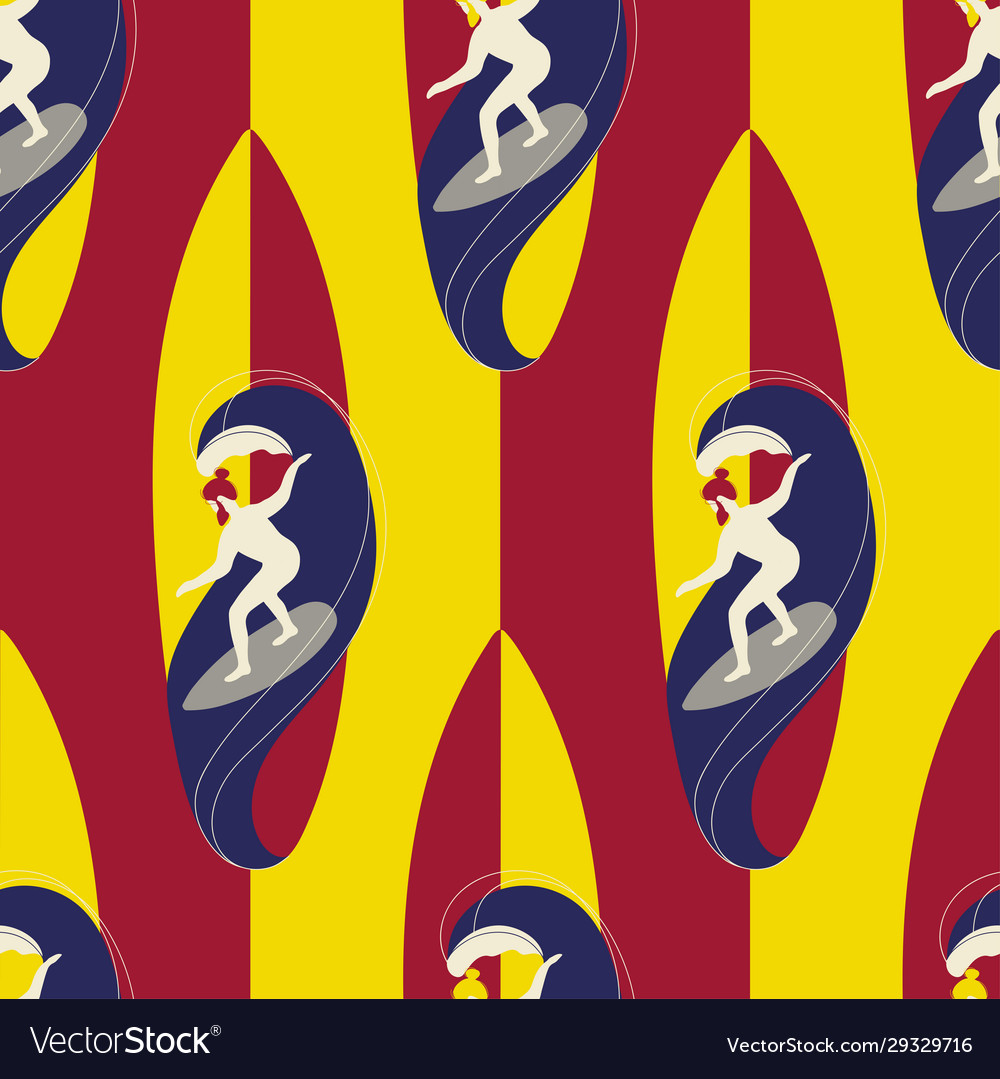 Surf seamless pattern Royalty Free Vector Image