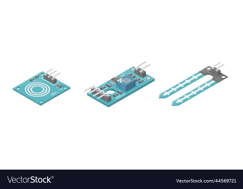 Arduino Touch Module Sensor Microcontroller Vector Image