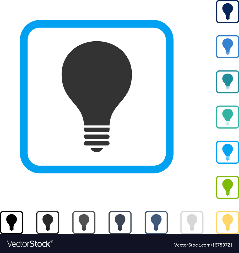 Bulb framed icon Royalty Free Vector Image - VectorStock