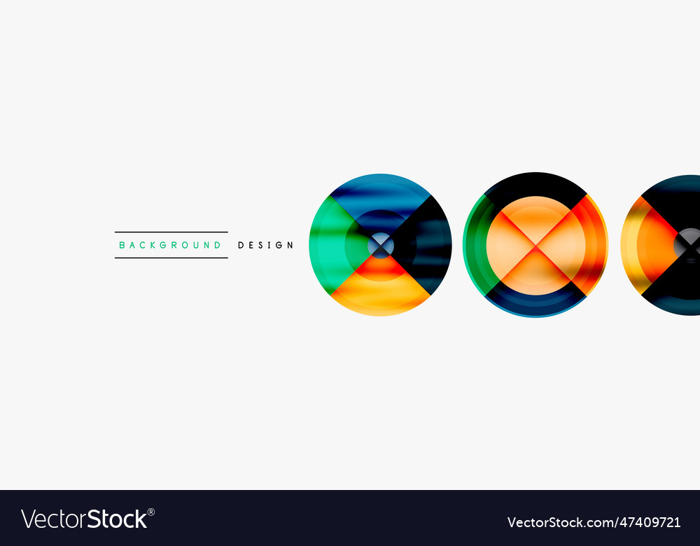Creative circle geometric abstract background Vector Image