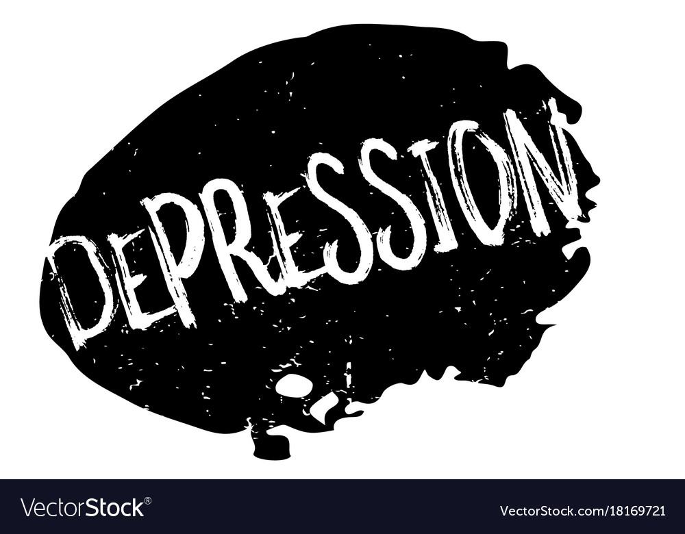 Depression rubber stamp Royalty Free Vector Image