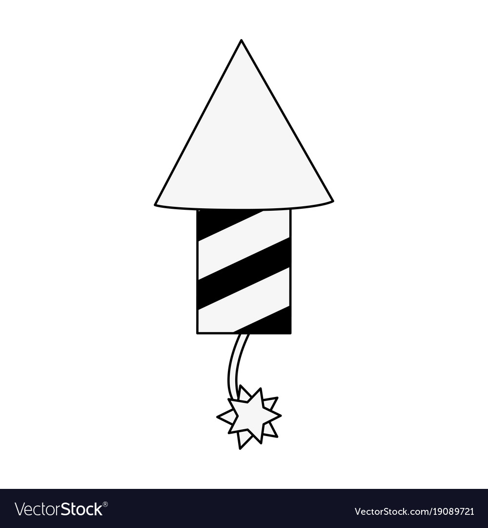 Firework rocket isolated Royalty Free Vector Image