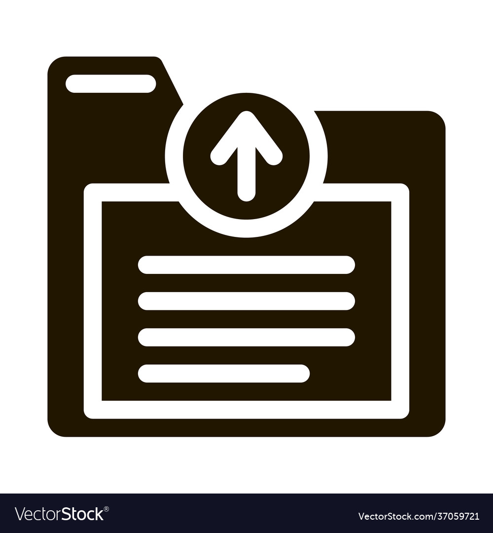 Information folder icon glyph Royalty Free Vector Image