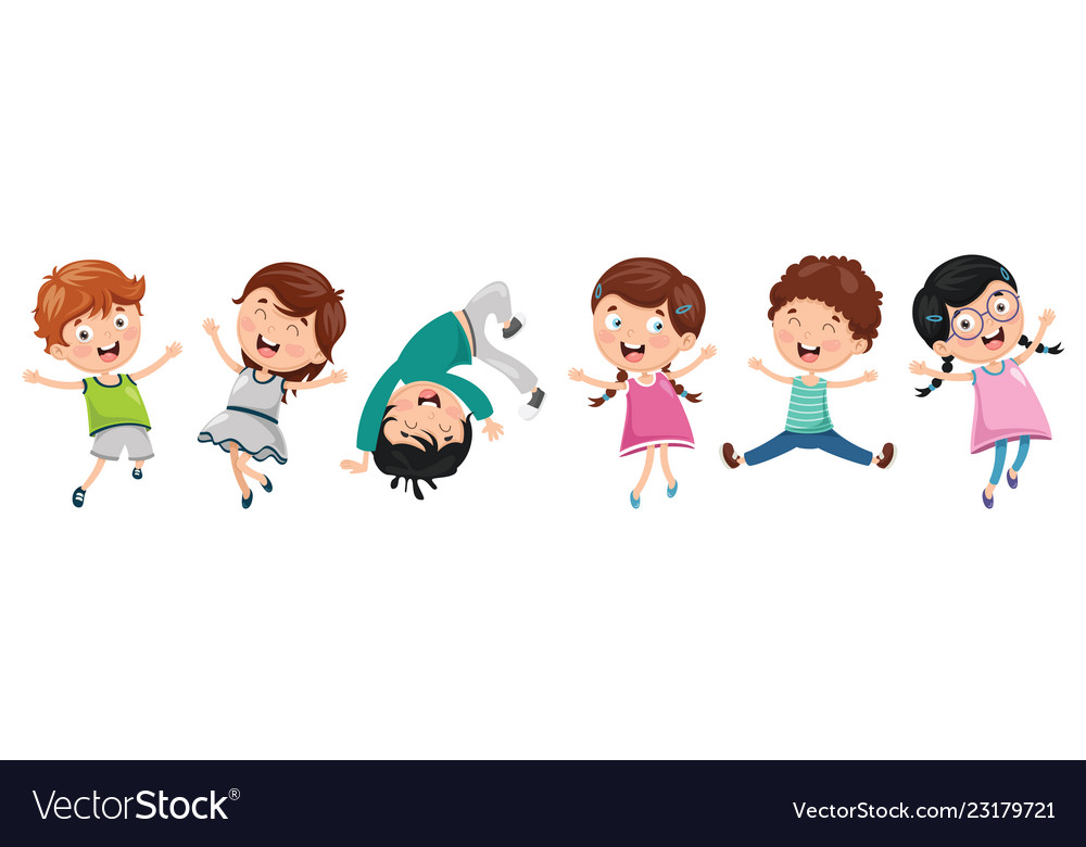 Kids playing Royalty Free Vector Image - VectorStock