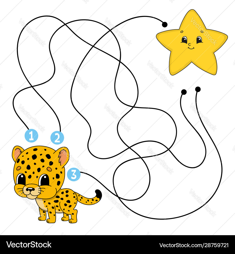 Maze game for kids funny labyrinth education Vector Image