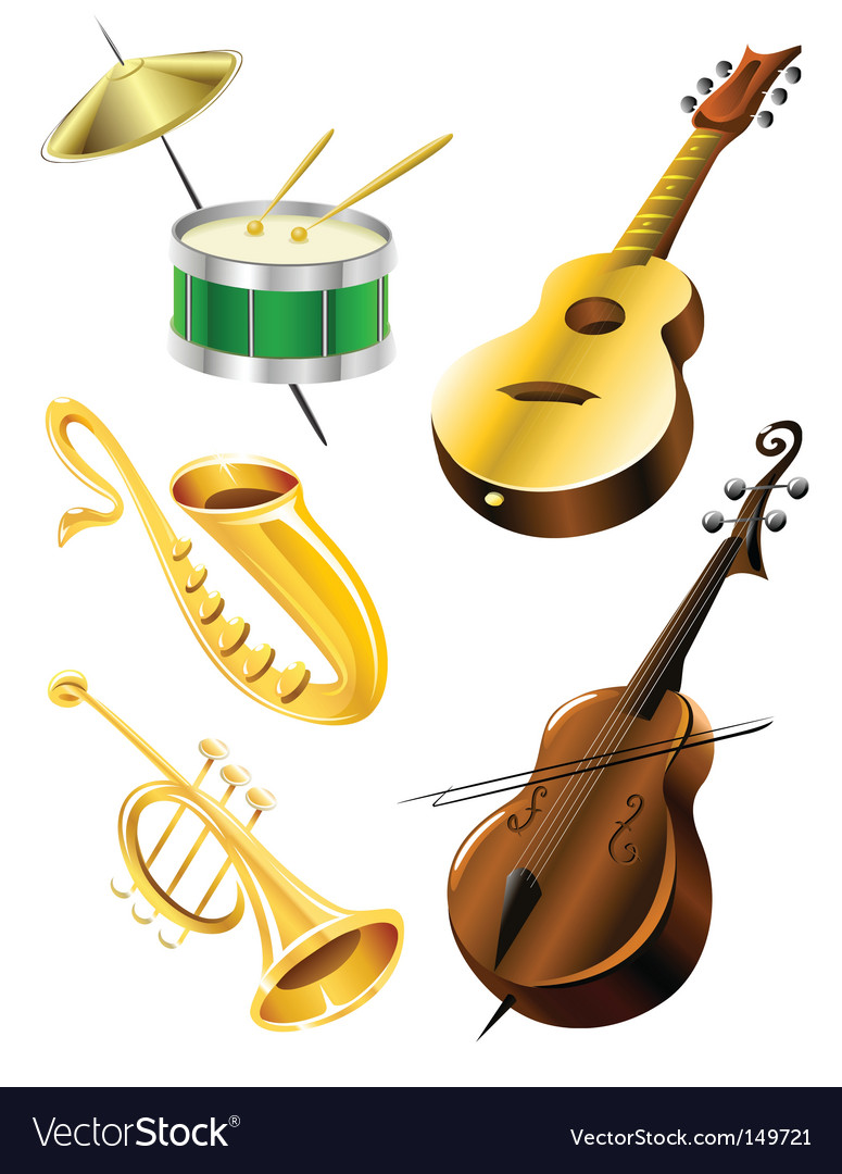 Musical instruments Royalty Free Vector Image - VectorStock