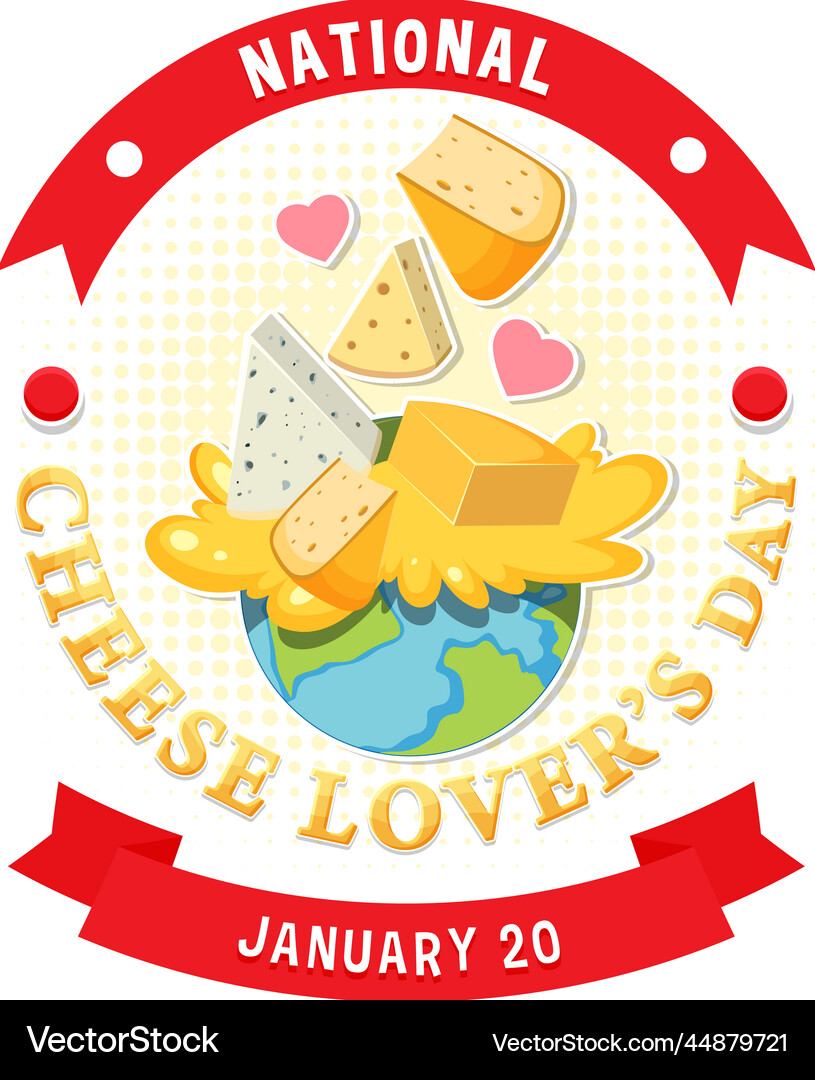 National cheese lovers day banner design Vector Image