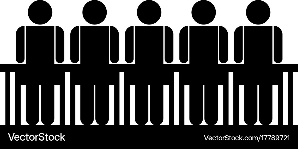 People in meeting symbol Royalty Free Vector Image