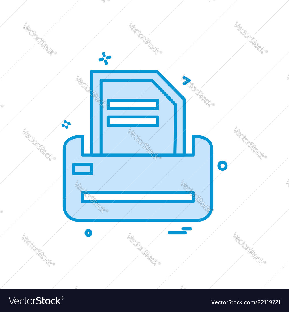 Printer icon design Royalty Free Vector Image - VectorStock