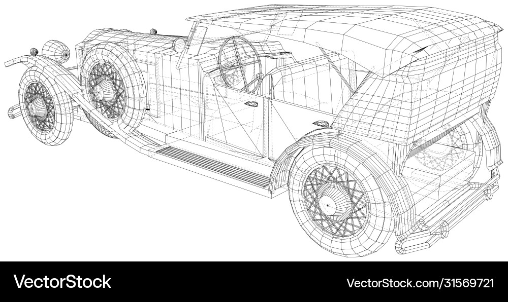 Retro car vintage Royalty Free Vector Image - VectorStock