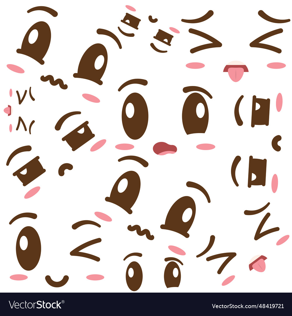 Seamless pattern background with borderless facial