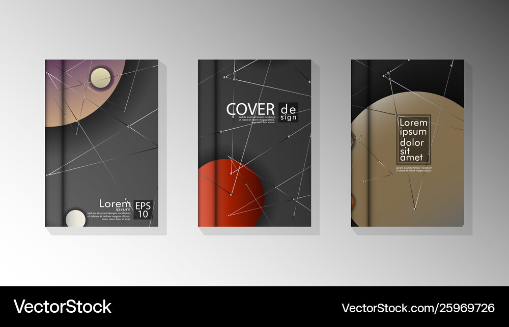 Abstract book cover design with a galaxy Vector Image
