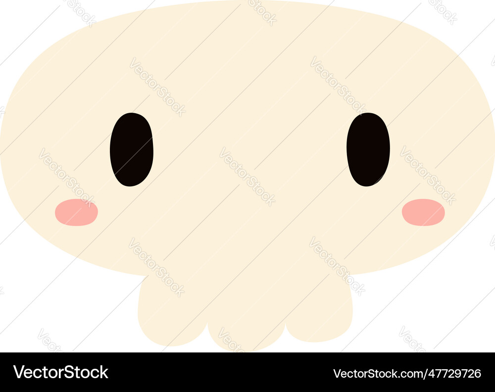 Cute human skull hand drawn halloween Royalty Free Vector