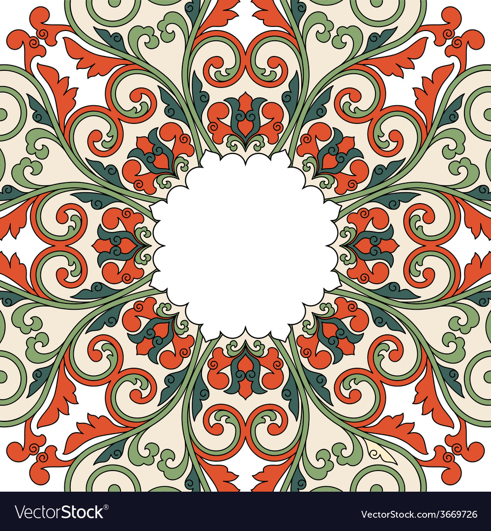 Floral oriental pattern Royalty Free Vector Image