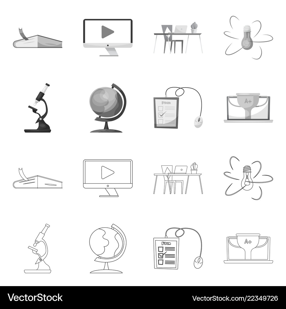 Isolated object of education and learning symbol Vector Image