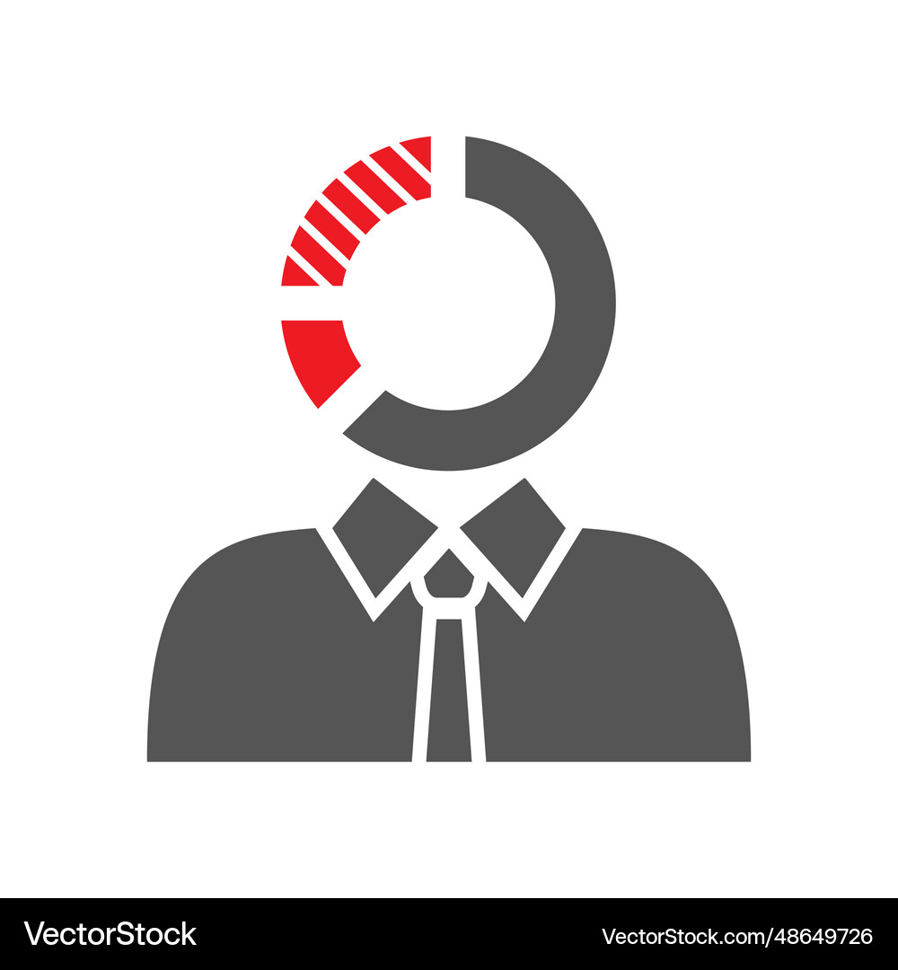 Mind share person has a head for business Vector Image
