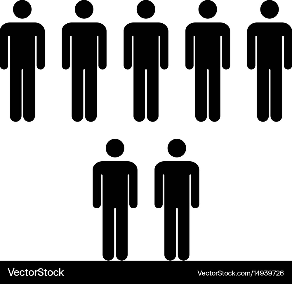 People icon - group men team symbol Royalty Free Vector
