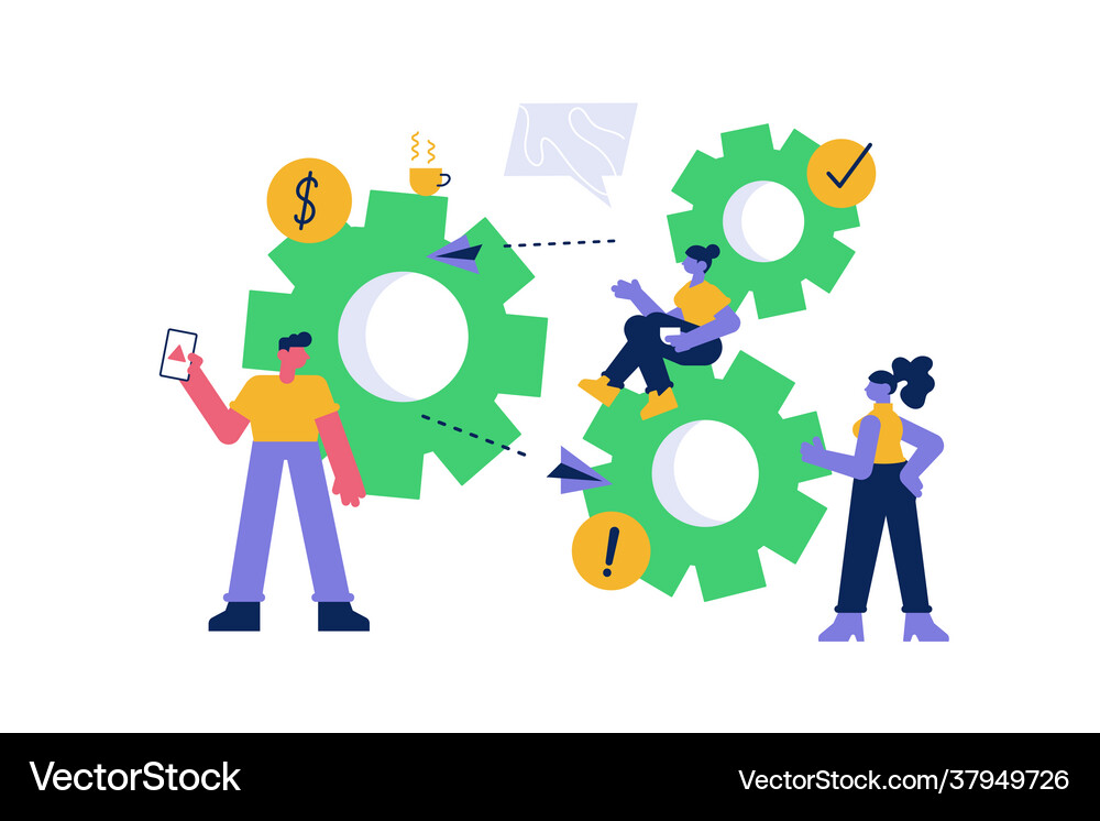 Teamwork company organization and team dedicated Vector Image