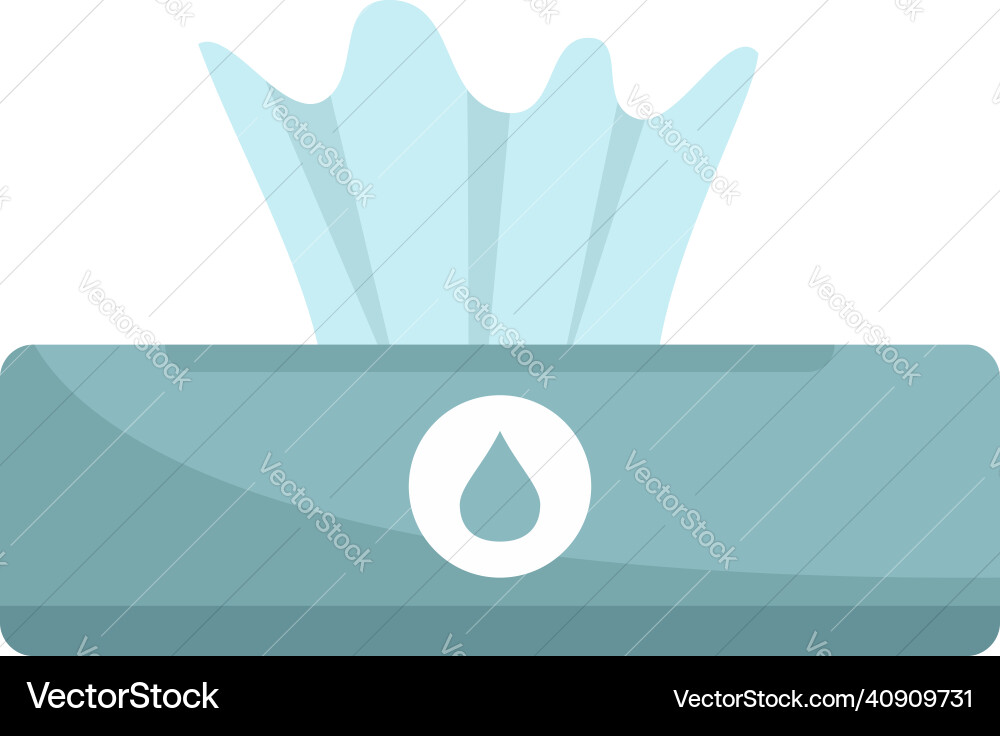 Antiseptic wet napkin icon flat isolated Vector Image