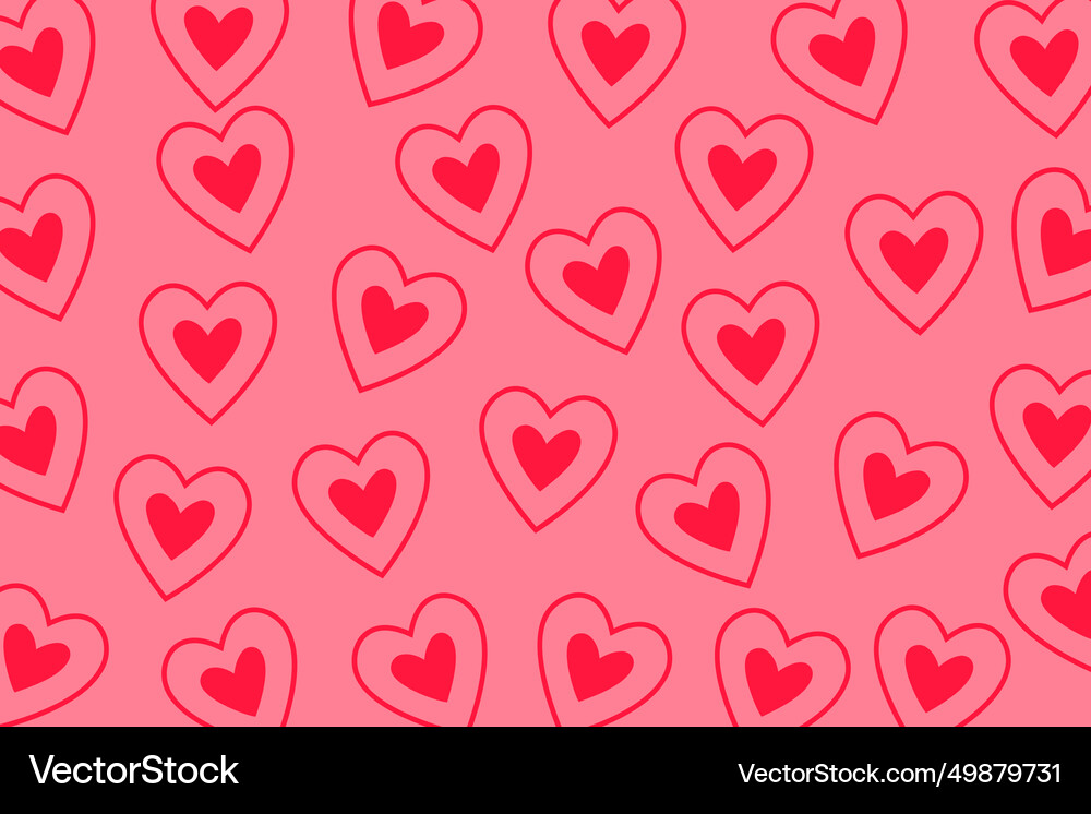 Beautiful and cute love heart pattern for Vector Image