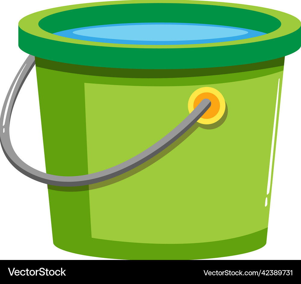 Bucket with water on white background Royalty Free Vector