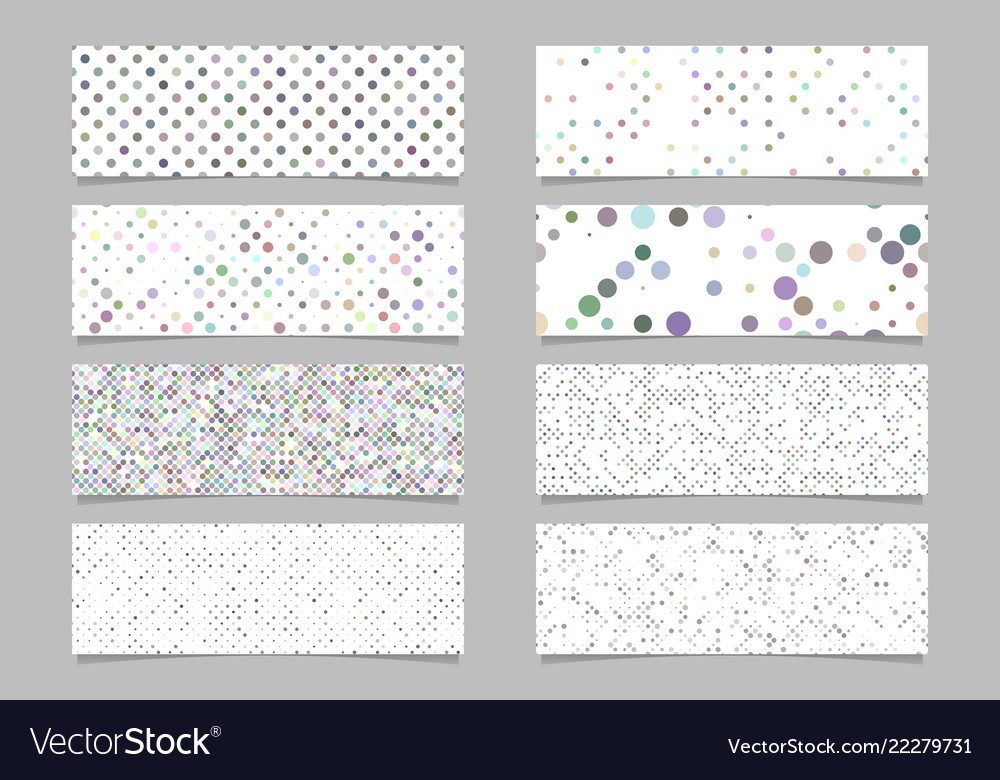 Circle pattern banner background set - modern Vector Image