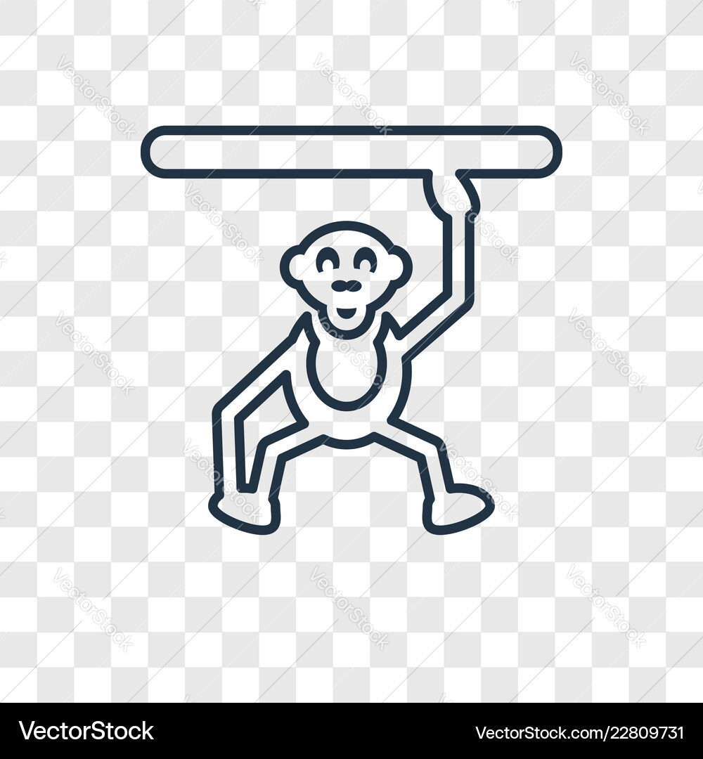 Circus monkey concept linear icon isolated Vector Image