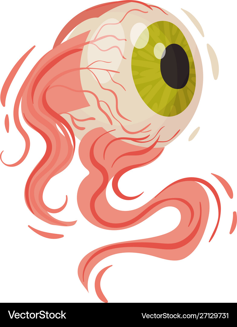 Eyeball with a green pupil Royalty Free Vector Image