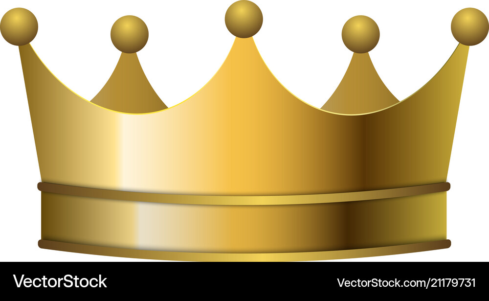 Golden Crown - Regal Symbol Royalty Free Vector Image