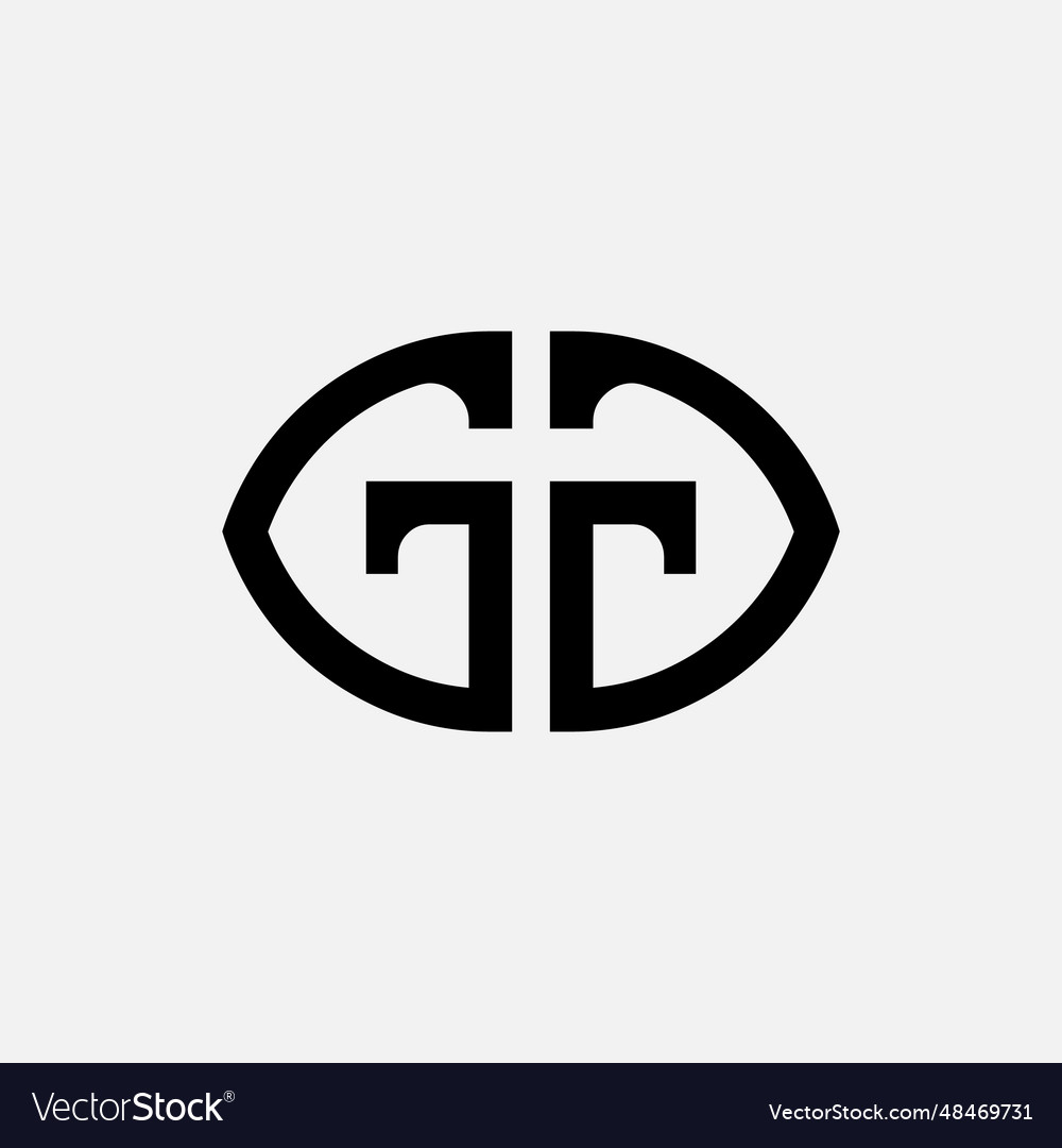 Gt initial logo template Royalty Free Vector Image