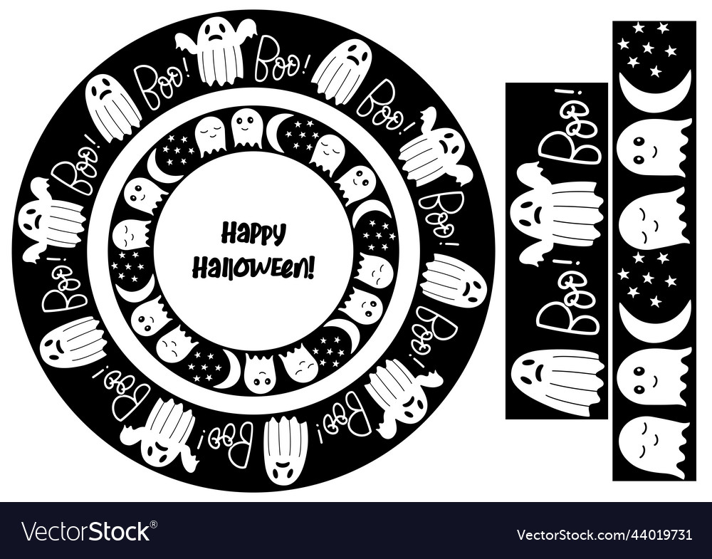 Halloween of pattern frames Royalty Free Vector Image