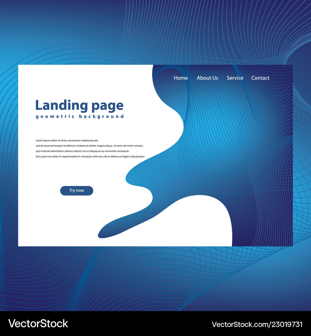 Modern trendy landing page and background Vector Image