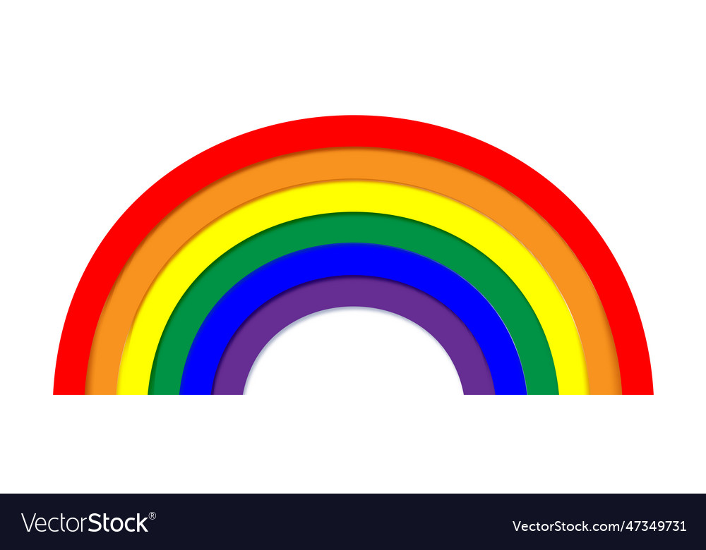 Pride love is love text 3d abstract wave rainbow Vector Image