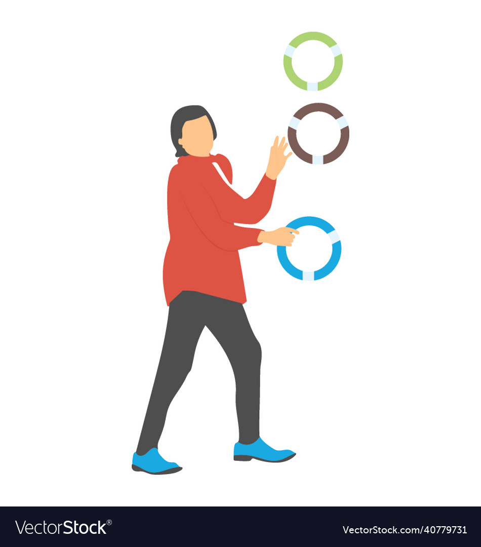Ring juggling Royalty Free Vector Image - VectorStock