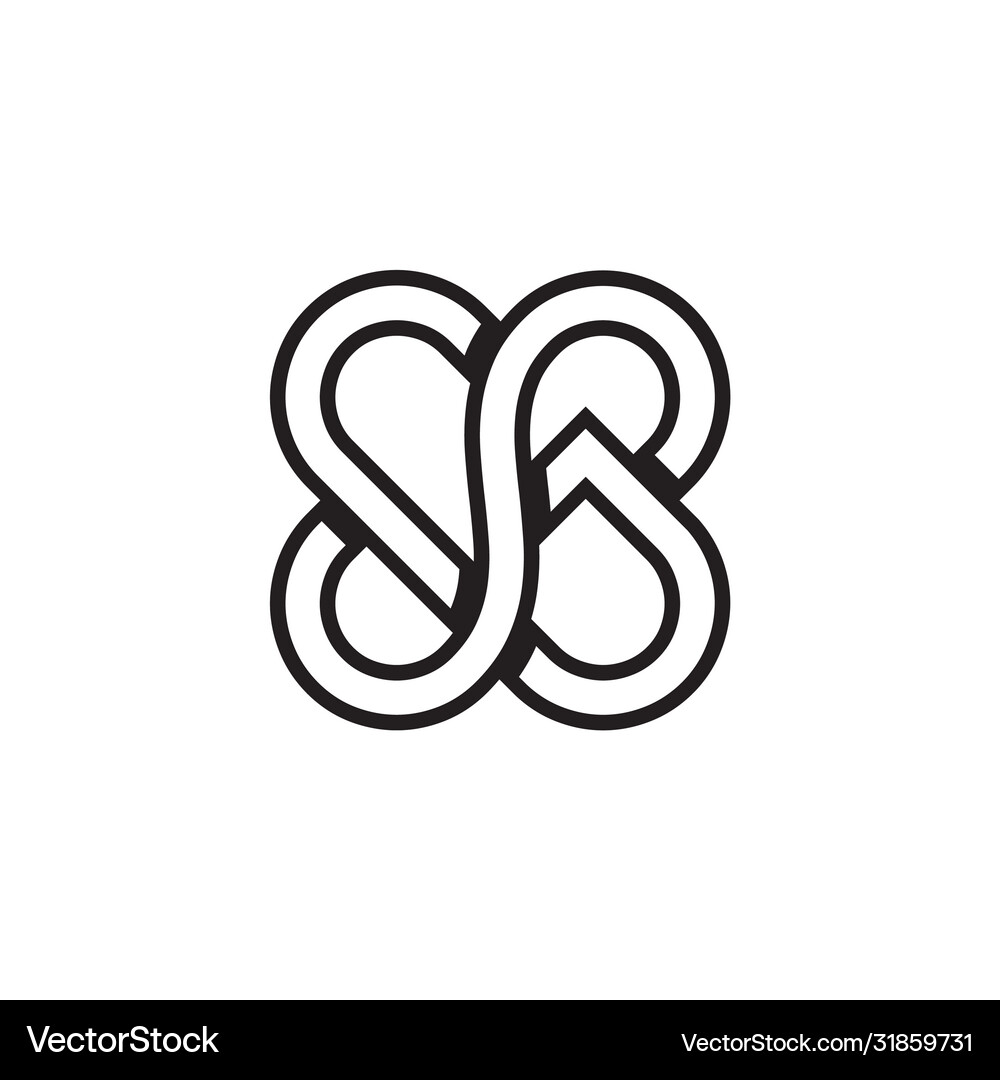 S g letter lines logo design Royalty Free Vector Image