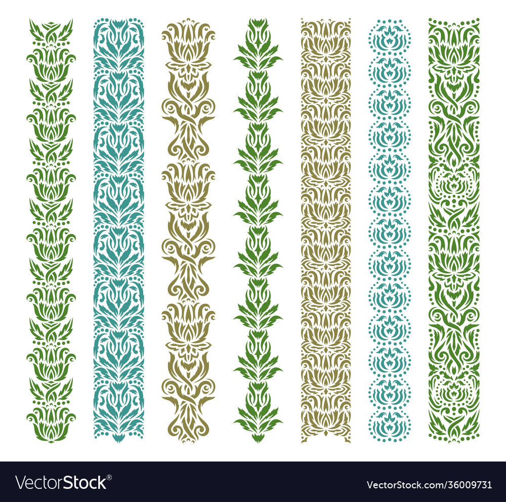 Seamless borders Royalty Free Vector Image - VectorStock