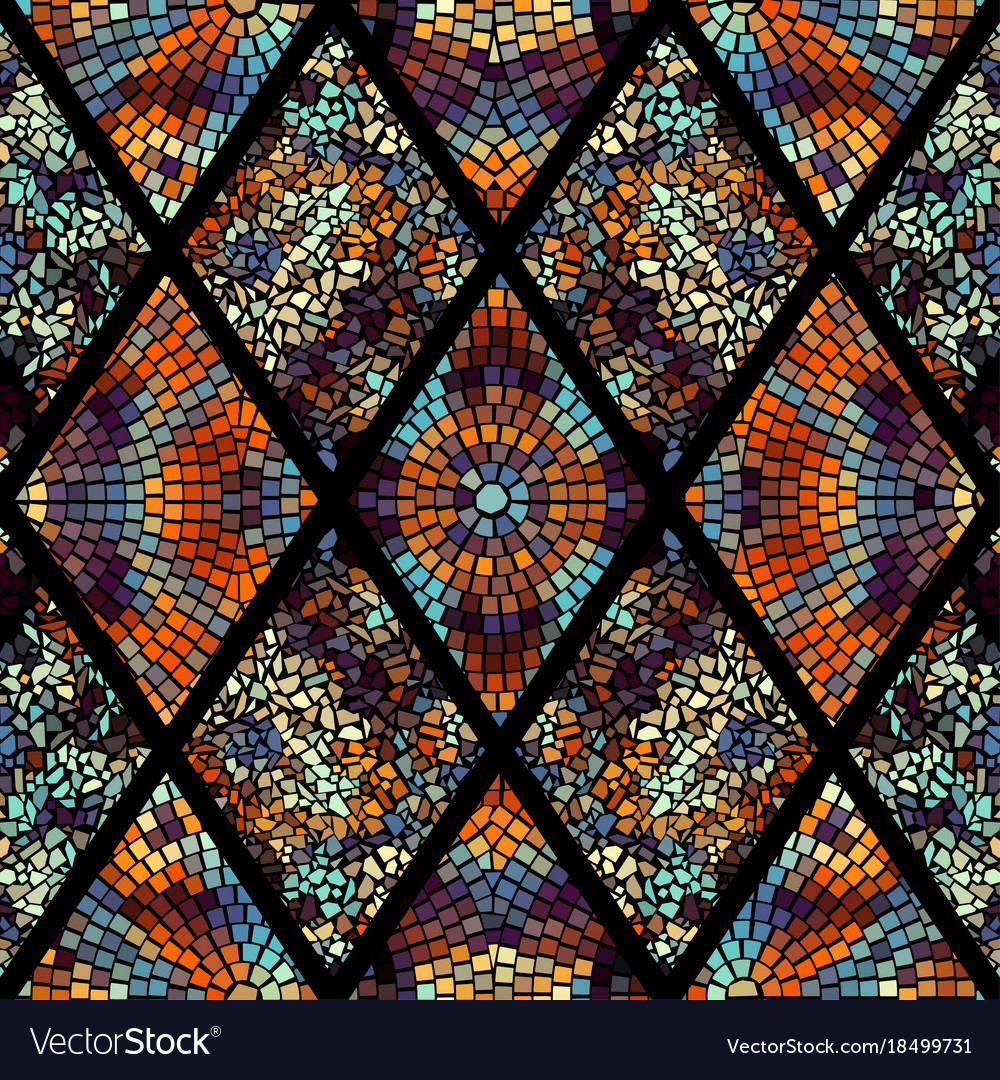 Seamless mosaic pattern Royalty Free Vector Image