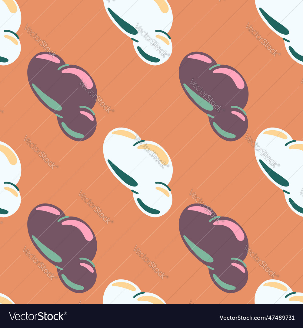 Simple clouds seamless pattern primitive art Vector Image