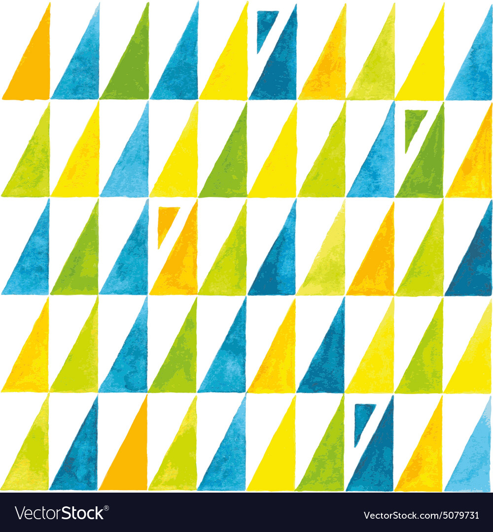 Watercolor triangular seamless pattern Royalty Free Vector