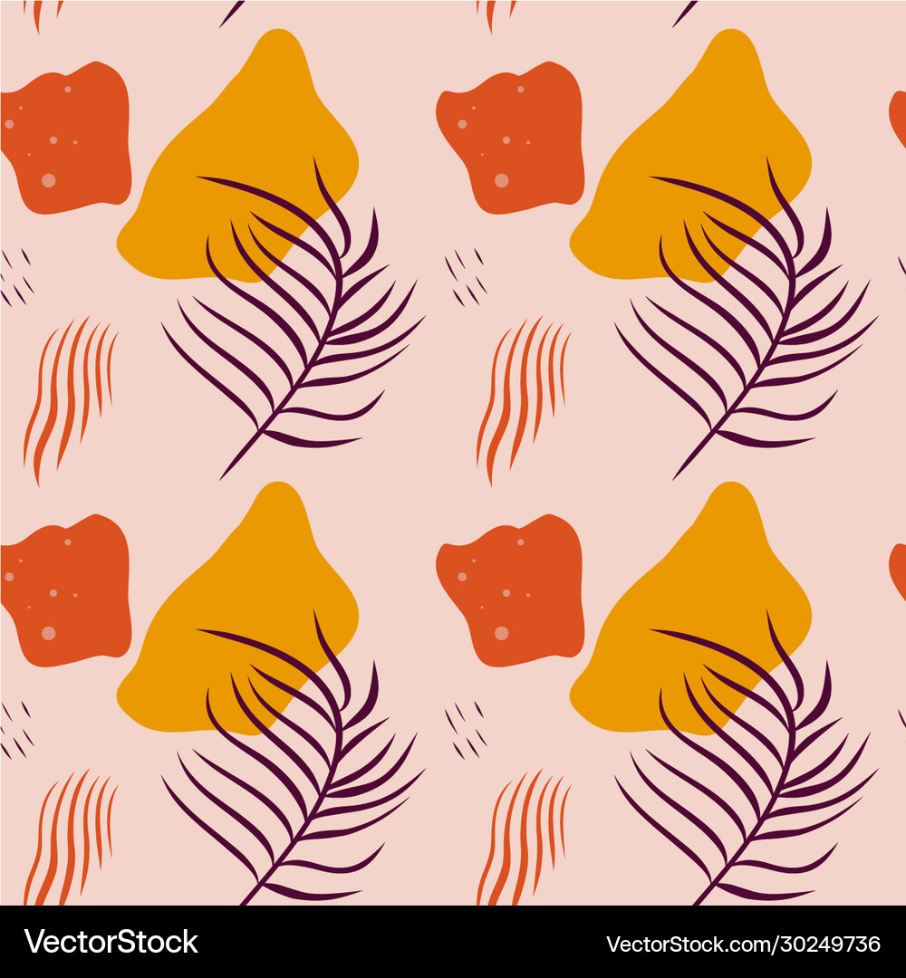 Abstract botanical spring or summer seamless Vector Image