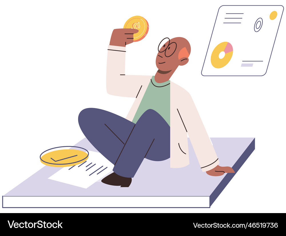 Calculating and planning budget management Vector Image