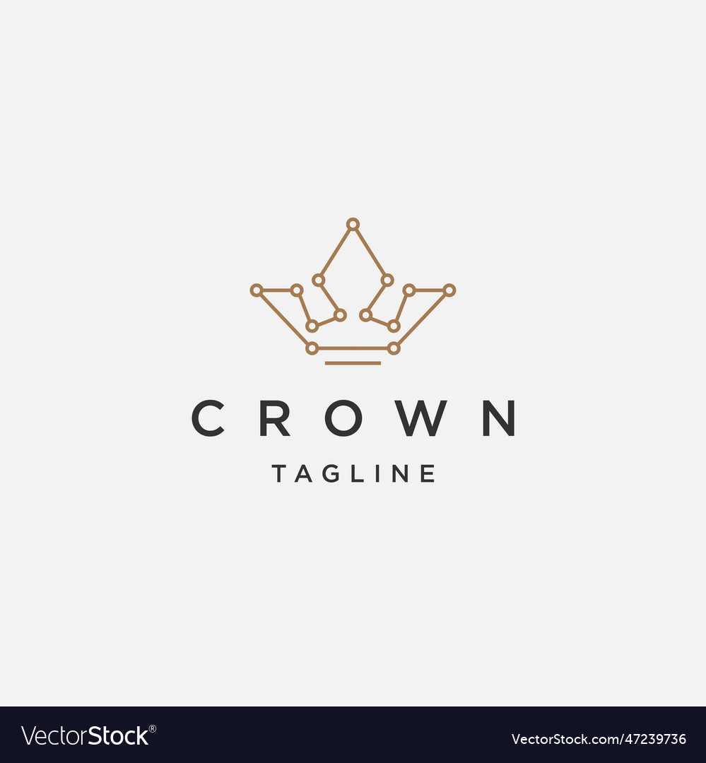 Crown tech logo Royalty Free Vector Image - VectorStock