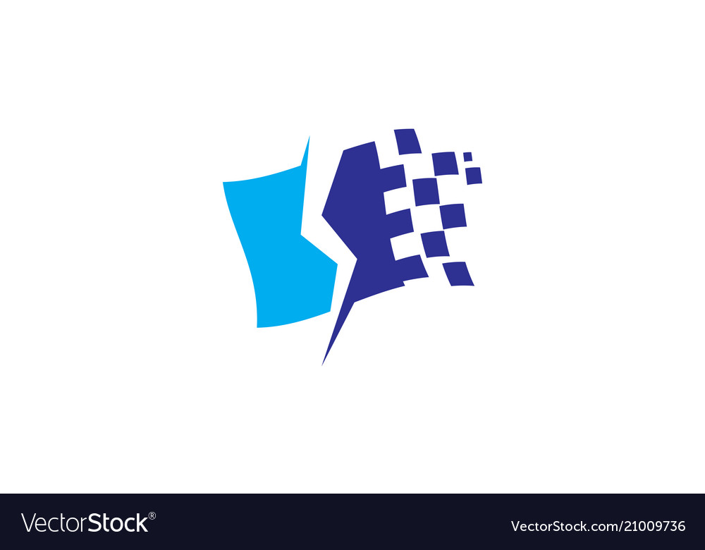 Digital document logo design template Royalty Free Vector