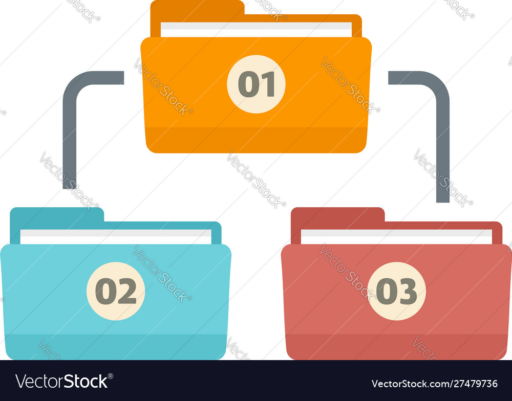 File folder scheme icon flat style Royalty Free Vector Image