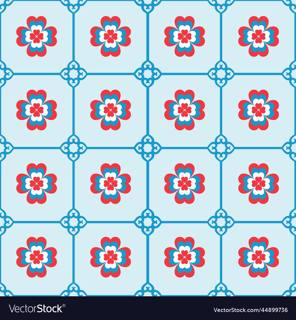 Geometric tile seamless pattern Royalty Free Vector Image